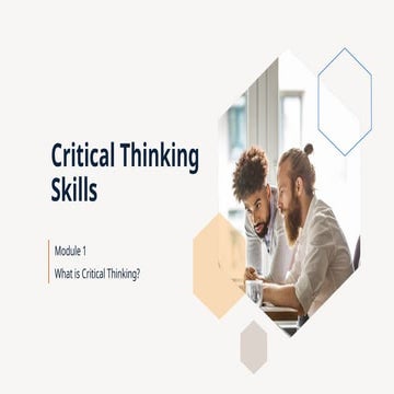 Introduction to Critical Thinking Module 1.ppt