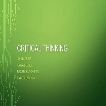 Critical Thinking | PPT