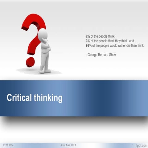 Critical Thinking | PPT