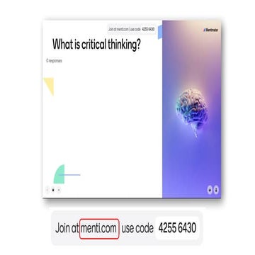 Critical Thinking - Presentation and Practice.pptx