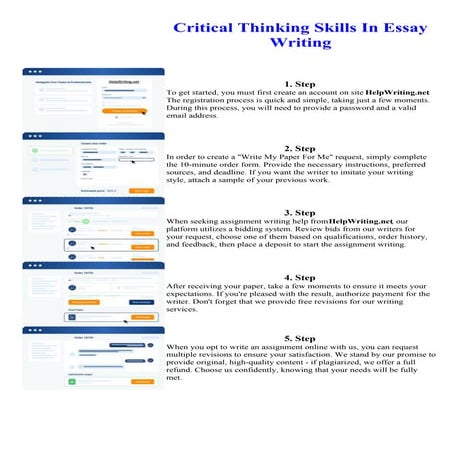 Critical Thinking Skills In Essay Writing | PDF