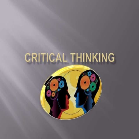 Critical thinking slideshow | PPT