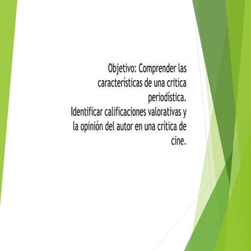 Critica periodistica | PPTX