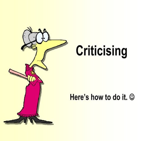 Criticising | PPT