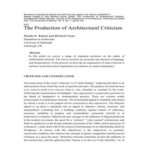 what is Criticism in Architecture and why it happen.pptx
