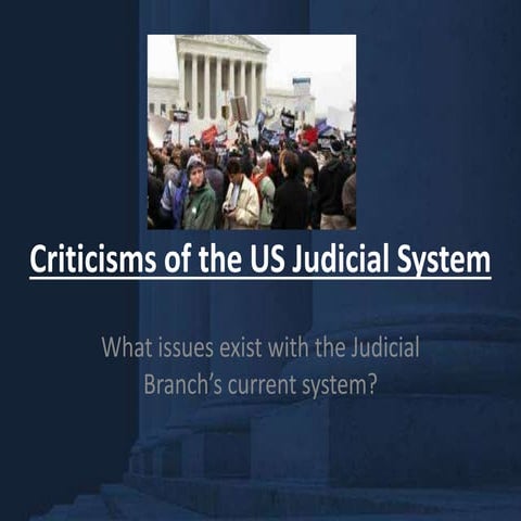 Popular Criticisms & Reforms of the US Judicial Branch | PPTX