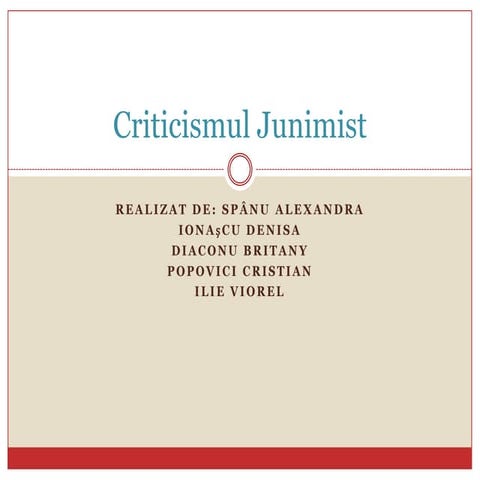 Criticismul junimist | PPTX