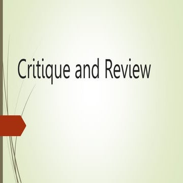 Critique and Review PPT.pptx