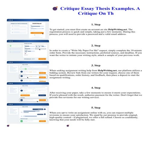 Critique Essay Thesis Examples. A Critique On Th | PDF