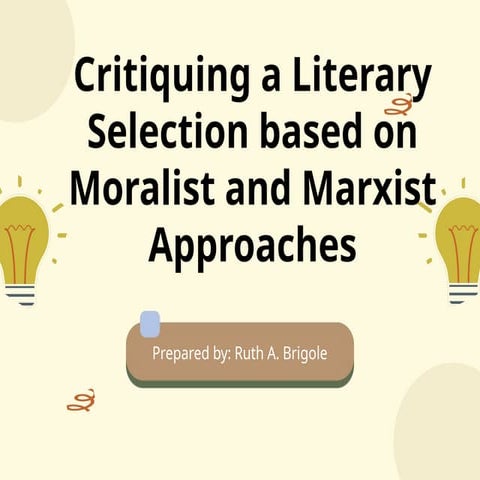 Marxist Criticism for English 10 3rd q.ppt