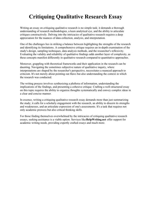 Critical Evaluation Essay Sample. Wesley College | PDF