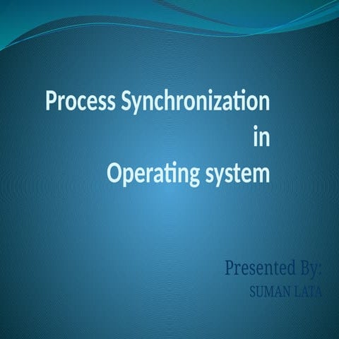 critical section problem with process synchronization.pptx