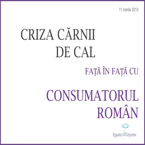 Criza carnii de cal final | PPTX