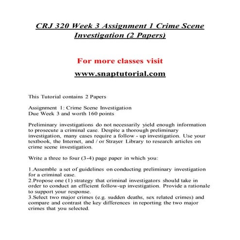 CRJ 320 EXceptional Education/snaptutorial.COM | DOCX