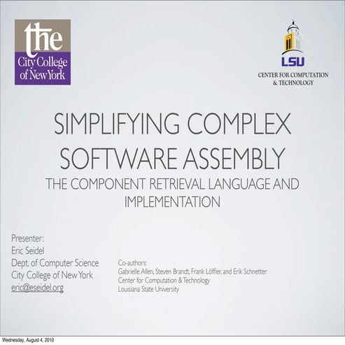 The Component Retrieval Language | PPT
