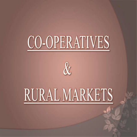 Cooperative and Rural Management by ROAR Group | PPT