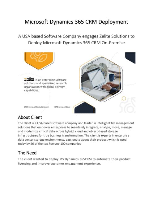 Implementation Of Microsoft Dynamics Crm | PDF