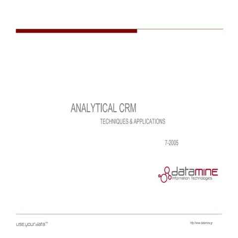 ANALYTICAL CRM | PPT