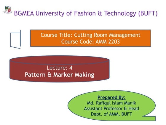 Techniques in drafting and cutting pattern | PPT