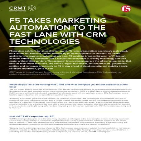 Case study F5 Networks | PDF | Marketing and Advertising | Business