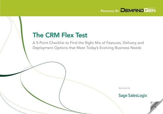 Integrated Customer Relationship Management (CRM) Benchmark 2013 | PDF