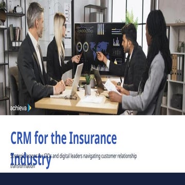 CRM for the Insurance Industry Lessons for Insurance CIOs and Digital ...