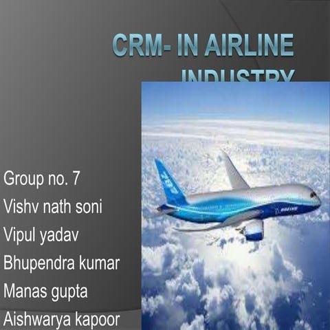 Crm in airlines | PPTX