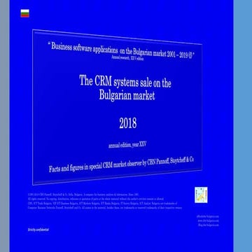 CRM market observer Bulgaria 2018, xxv ed. by CBN Pannoff, Stoytcheff [templ] | PPT