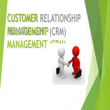 Customer Relationship Management (CRM) Presentation | PPTX