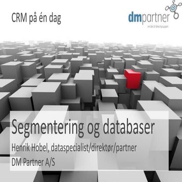 Segmentering og databaser af Henrik Hobel | PPTX