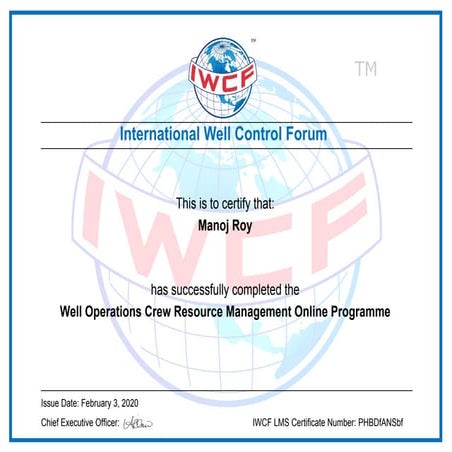 WOCRM (Well operations crew resource management) Online Programme | PDF