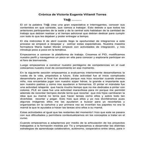 Victoria Eugenia Villamil Torres presentations