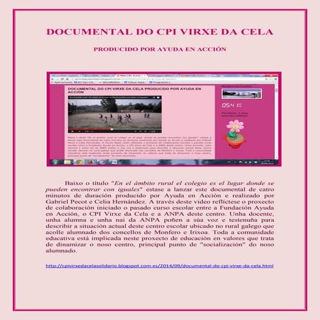 Crónica documental do cpi virxe da cela | PDF