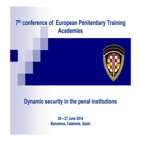 Dynamic security in penal institutions (Croàcia) | PDF