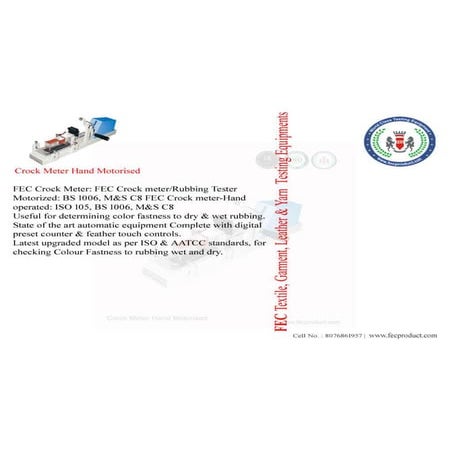 Crock Meter Hand Motorised | PDF