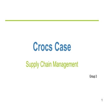 Crocs Case study | PPTX