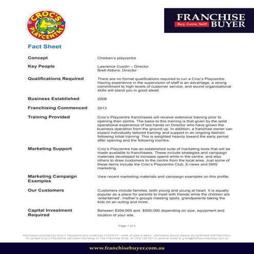 Crocs fact sheet | PDF