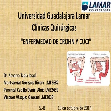 Enfermedad Inflamatoria Intestinal - Crohn y cuci- | PPTX