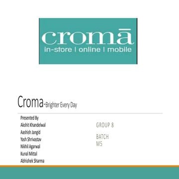 Croma a Tata enterprise | PPTX