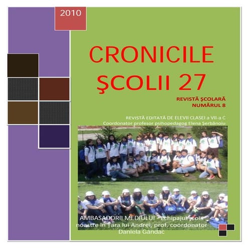 Cronicile scolii 27 revista nr 8 | PDF