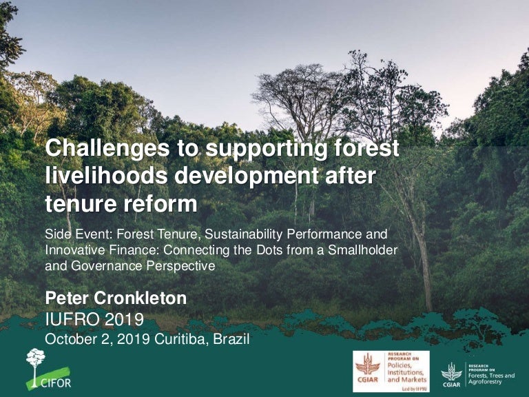 Challenges to supporting forest livelihoods development after tenure ...