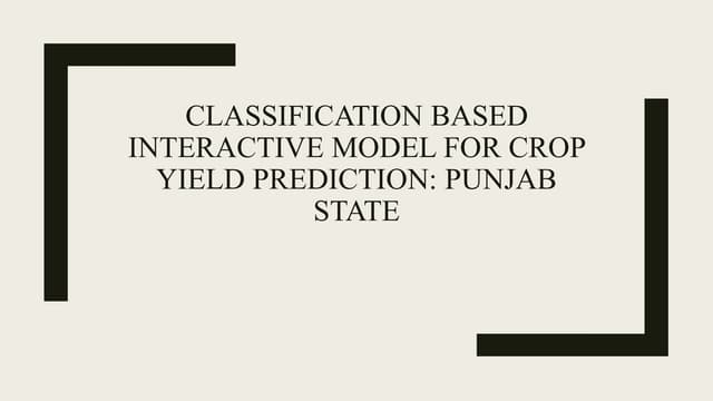 Random Forest Application for Crop Yield Prediction | PDF