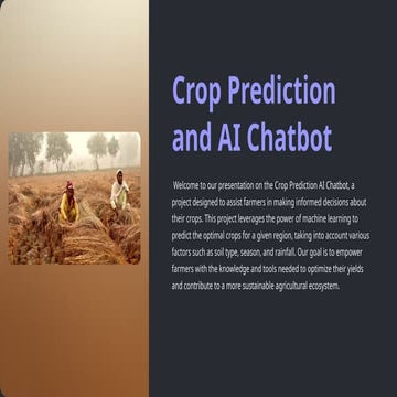 Crop-Prediction-AI-Chatbot with real time chat application | PPTX