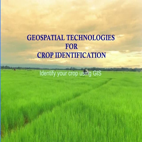 Crop identification using geo spatial technologies | ODP | Agriculture ...