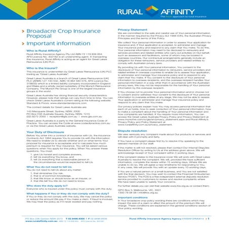 Statewide Insurance Brokers -Crop Insurance Broadacre Proposal Form ...