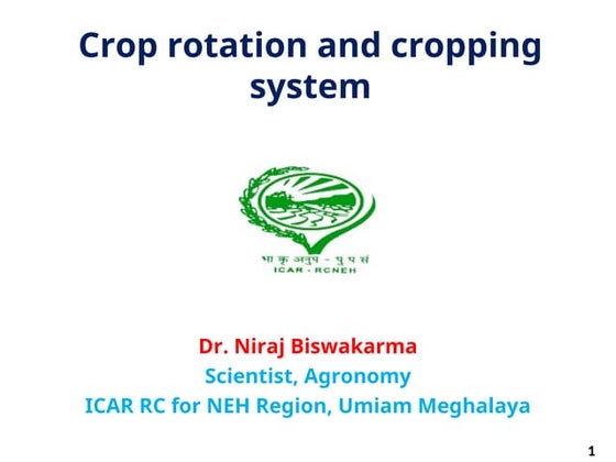 Multiple cropping systems | PPTX | Agriculture | Industries