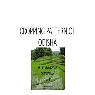 CROPPING PATTERN OF ODISHA by agriculyure.pptx