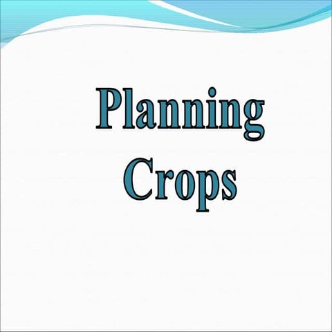 Crop planning | PPTX