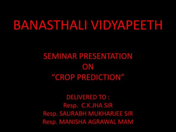 Crop Yield Prediction Using Machine Learningpptx