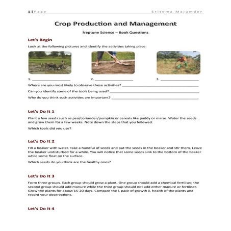 CBSE Grade 8 Biology - Crop Production and Management - Neptune Science ...